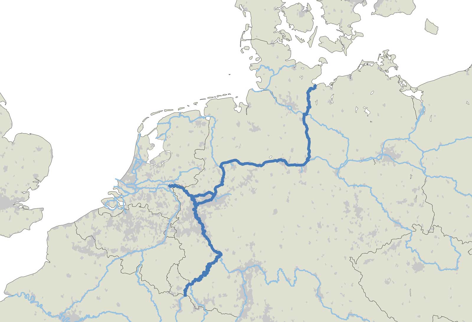 Guidebog til floder og kanaler i Tyskland og Luxembourg – Thomas Veber